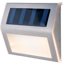 N&auml;ve LED Solarleuchte N&Auml;VE "Outoor Lights", silber (silberfarben), B:2,2cm H:8,2cm L:10cm, Leuchten, 4er LED Solarleuchten,incl. 5x LED&acute;s / 0,06W, metall-blank, warmwei&szlig;
