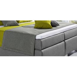 Tagesdecke Hapo "Plaid", grau, B:260cm L:70cm, Polyester, Tagesdecken, beidseitig Stoff mit Vlie&szlig;watte versteppt