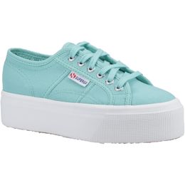 Superga 2790 Linea Up And Down 100% Baumwolle Frauen Gr&uuml;n Wasser Trainer