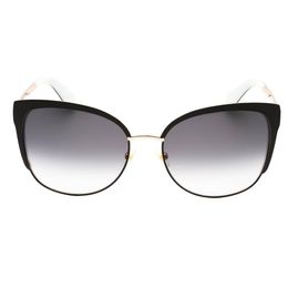 Kate Spade - Genice - Sonnenbrille mit schwarz-goldenem Rahmen und grauen Verlaufsgl&auml;sern