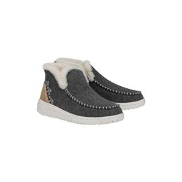 HEYDUDE Denny Wool Faux Shearling Damen Graue Stiefel