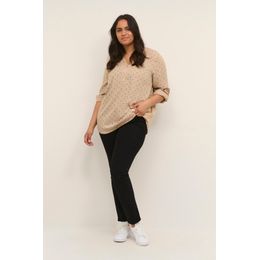 Kaffe Bluse mit langen &Auml;rmeln Regular Fit Nomad / Schwarzer Punkt beige