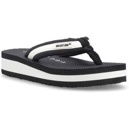 Rocket Dog Monica Nylon PU Textile Damen Schwarz/Creme Flip-Flops