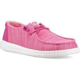 HEYDUDE Wendy Stretch Socken Polyester Damen Fuchsia Pink Mokassins Schuhe