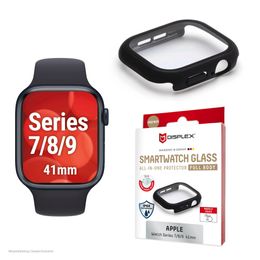 Displex Displayschutzglas "Smartwatch Glass All-In-One Protector Full Body", schwarz (transparent, schwarz), B:9cm H:1,4cm T:13,5mm, Displayfolien, Displayschutzfolie, Schutzfolie, Bildschirmschutz, kratz- & sto&szlig;fest