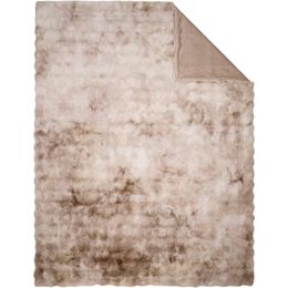 Wohndecke Bugatti "Bubble Felldecke Bugatti", beige, B:150cm L:200cm, Polyester, Wohndecken, Wohndecke, in luxuri&ouml;ser Felloptik