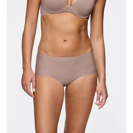 Panty Triumph "Body Make-Up Illusion", Damen, Gr. 42, braun (chocolate mousse), Microtouch, Obermaterial: 80% Polyamid, 20% Elasthan, k&ouml;rpernah, Unterhosen Panty, nahtlos, Microfaser, weicher Bund, gepr&auml;gtes Logo