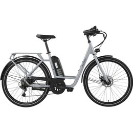 E-Bike Llobe "City E-Bike 26" Town Compact, grau" Gr. 46, grau (grau, grau), Elektrofahrr&auml;der, 46cm, 26 Zoll (66,04cm)