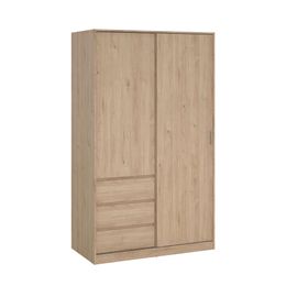 Schiebet&uuml;renschrank Home Affaire "Naia", jackson hick, B:118,5cm H:200,4cm T:60cm, FSC-zertifizierter Holzwerkstoff, Schr&auml;nke, Schiebet&uuml;renschrank, Vielseitige Innenaufteilung, gro&szlig;z&uuml;giges Stauraumkonzept, 3 Schubladen