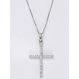 Kreuzanh&auml;nger Lady, silber (silber 925), Schmuckanh&auml;nger, Damen, Silber 925 (Sterlingsilber), Ketten mit Anh&auml;nger