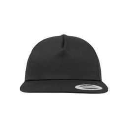 Flex Cap Flexfit "Flexfit Snapback Unstructured 5-Panel Snapback", Gr. onesize, schwarz, 60% Baumwolle, 40% Polyester, unifarben, Caps