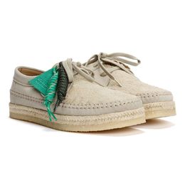 RIVIERA Pompeii Weaver Herren Wildleder Schn&uuml;rschuhe In Beige