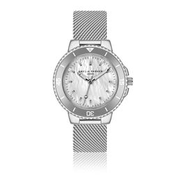Quarzuhr AMELIA PARKER "AH4-B018S", silber, Armbanduhren, Damen, Quarzuhr