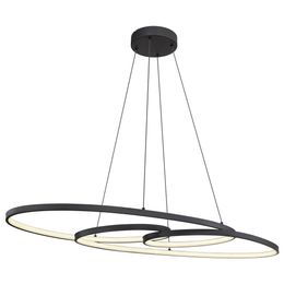 Globo LIGHTING LED Pendelleuchte "SPIRA", schwarz, H: 120cm, Leuchten, H&auml;ngelampe/H&auml;ngeleuchte/Wohnzimmer/Esstisch/elegant, LED Pendelleuchte