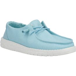 HEYDUDE Wendy Canvas 100% Baumwolle Damen T&uuml;rkis Loafers