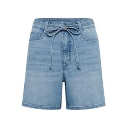 Shorts Kaffe "Shorts KAsarah", Damen, Gr. 34, N-Gr, blau (light blau denim), Obermaterial: 74% Baumwolle CO. 14% Viskose CV. 11% Polyester PES. 1% Elasthan EL., Hosen Shorts