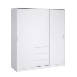 Schiebet&uuml;renschrank Home Affaire "Naia", highgloss wh, B:177cm H:200,4cm T:60cm, FSC-zertifizierter Holzwerkstoff, Schr&auml;nke, Schiebet&uuml;renschrank, Vielseitige Innenaufteilung, gro&szlig;z&uuml;giges Stauraumkonzept, 3 Schubladen