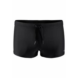 Boxer-Badehose Bench., Herren, Gr. 4, N-Gr, schwarz, Polyamid, unifarben, Badehosen, mit Logodruck