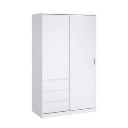 Schiebet&uuml;renschrank Home Affaire "Naia", highgloss wh, B:118,5cm H:200,4cm T:60cm, FSC-zertifizierter Holzwerkstoff, Schr&auml;nke, Schiebet&uuml;renschrank, Vielseitige Innenaufteilung, gro&szlig;z&uuml;giges Stauraumkonzept, 3 Schubladen