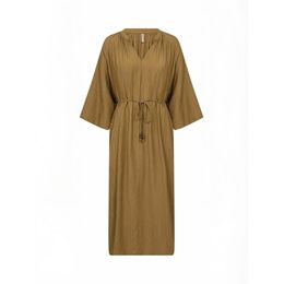 Jerseykleid soyaconcept "Soya Concept Dress SC-FABRINA", Damen, Gr. L, Normalgr&ouml;&szlig;en, 7120 butternut, Obermaterial: 90% Viskose, 10% Polyamid, Kleider Jerseykleid