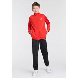 Trainingsanzug Puma "POLY SUIT B", Jungen, Gr. 176, rot (for all time rot), Trikot, Obermaterial: 100% Polyester, unifarben, regular fit, Sportanz&uuml;ge Trainingsanzug, zweiteiliges Set mit Jacke und Hose, f&uuml;r Jugendliche, Regular Fit