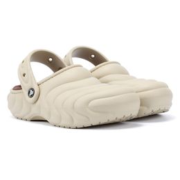 Crocs Classic Gef&uuml;ttert Overpuff Damen Beige Clogs