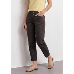 Stoffhose Street One, Damen, Gr. 32, L&auml;nge 28, espresso braun, Web, 98% Baumwolle, 2% Elasthan, unifarben, comfort fit kn&ouml;chelfrei, Hosen Stoffhose, High Waist
