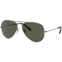 Ray-Ban Aviator Sonnenbrille mit gr&uuml;nen Gl&auml;sern und grauen Gl&auml;sern
