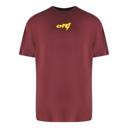 Off-White Thunder Stable T-Shirt in Burgunderrot mit &uuml;bergro&szlig;er Passform