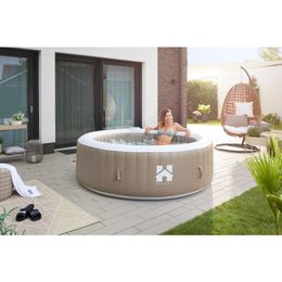 Home Deluxe Outdoor Whirlpool SPLASH inkl. Abdeckung - &Oslash;208 cm 6 Personen Beige
