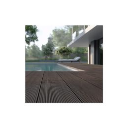 Home Deluxe WPC Terrassendielen Komplettset (inkl. Unterkonstruktion) SAMANA - Dunkelbraun 50m&sup2;