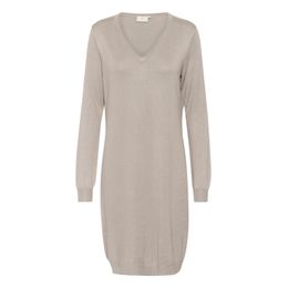 Midikleid Kaffe "Kleid KAmona", Damen, Gr. M, N-Gr, grau (elephant skin), Obermaterial: 80% Viskose CV. 20% Nylon NY., Kleider Midikleid