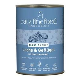 Catz Finefood Nassfutter Katze Classic Adult Lachs und Gefl&uuml;gel 12x400 g