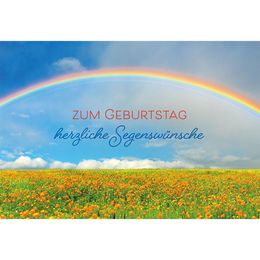 Geburtstagskarte - Zum Geburtstag herzliche Segensw&uuml;nsche (6 St&uuml;ck)