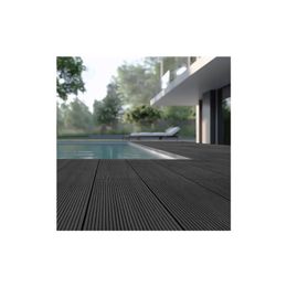 Home Deluxe WPC Terrassendielen Komplettset (inkl. Unterkonstruktion) SAMANA - Anthrazit 2m&sup2;