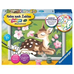 RAVENSBURGER VERLAG Ravensburger Malen nach Zahlen 20060 - Kleines Reh - Kinder ab 7 Jahren