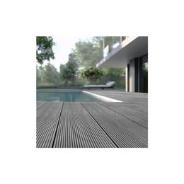 Home Deluxe WPC Terrassendielen Komplettset (inkl. Unterkonstruktion) SAMANA - Hellgrau 50m&sup2;