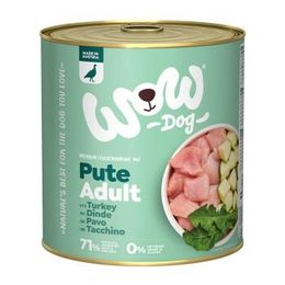 WOW Nassfutter Hund, Adult Pute mit Zucchini 6x800 g