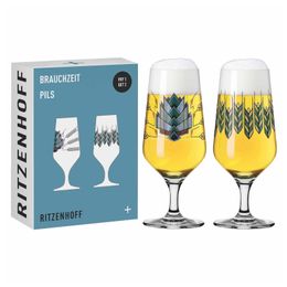 Ritzenhoff & Breker Ritzenhoff Pilsgl&auml;ser mit Motiv Brauchzeit 374 ml 2er Set