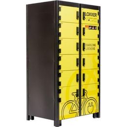 Akku Ladeschrank LOXK12, Feuerschutzklasse A1, Bel&uuml;ftung, Alarm, abschlie&szlig;bar, 12 F&auml;cher, B 1042 x T 765 x H 2015 mm, Stahl