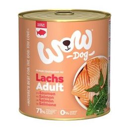 WOW Nassfutter Hund, Adult Lachs mit L&ouml;wenzahn 6x800 g