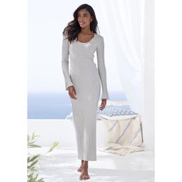French Connection Strickkleid mehrfarbig Gr. 36/38 f&uuml;r Damen. Mit Rundhals. Figurbetont