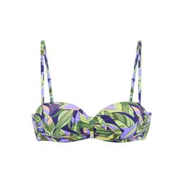 s.Oliver B&uuml;gel-Bandeau-Bikini-Top 'Avin' mehrfarbig Gr. 38 Cup B. Mit B&uuml;gel Und Mit Seitlichen St&auml;bchen. Nachhaltig.