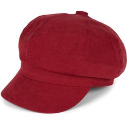 Ballonm&uuml;tze styleBREAKER "Weiche Ballonm&uuml;tze Einfarbig", Damen, rot (weinrot), Obermaterial: 100% Polyester PES., Modisch, M&uuml;tzen
