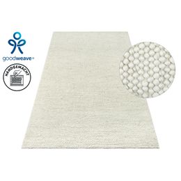 Wollteppich OTTO HOME "Wolly, Wolle" Gr. 5, beige (natur), B:200cm H:14mm L:200cm, Wolle, Teppiche, handgewebt, Handweb Teppiche, Wohnzimmer, Schlafzimmer, Esszimmer