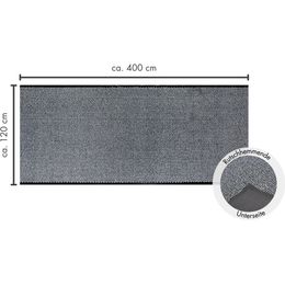 Fu&szlig;matte ANDIAMO "Easy, Made in Netherlands", grau (hellgrau), B:120cm H:5mm L:400cm, Kunstfaser, Teppiche, Schmutzfangl&auml;ufer, Schmutzfangmatte, rutschhemmend, Innen- und &uuml;berdachten Au&szlig;enbereich