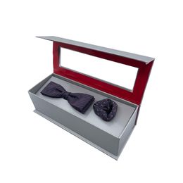 Fliege Cinque, Herren, bunt (navy, rose), Seide, gemustert, gepunktet, gestreift, Fliegen, aus Reiner Seide