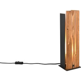 Trio LEUCHTEN Tischleuchte "KARUNI, Tischlampe aus Metall + Holz naturbelassen, indirektes Licht", natur, 1, H: 40cm, 1 Stk., Leuchten, exkl 1x E27 max 10W H&ouml;he 40cm Holz Nachttischlampe Schreibtischlampe, Tischleuchte