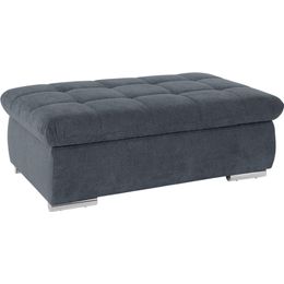 Hocker DOMO collection "MONA 135x79 cm, praktisch und komfortabel", grau, B:135cm H:44cm T:79cm, Struktur fein 100% Polyester;Chenilleoptik 100% Polyester;SOFTLUX/Struktur fein 100% Polyester, Hocker, Hocker, mit Stauraumfach