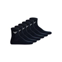 Sneakersocken Emporio Armani "Socken SPORTY SPONGE 6P 6er Pack", Herren, Gr. 39-46, blau, Obermaterial: 85% Baumwolle CO. 13% Polyamid PA. 2% Elasthan EL., Socken Sneakersocken
